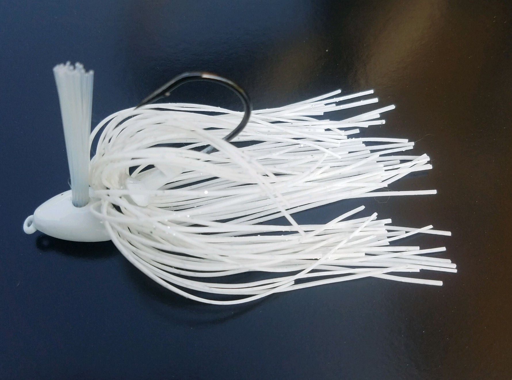 Swimming Jigs - #43 - White & Silver Glitter – Tight Line Jigs